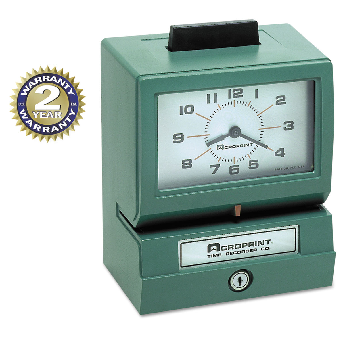 Model 125 Analog Manual Print Time Clock with Month/Date/0-23 Hours/Mi ...