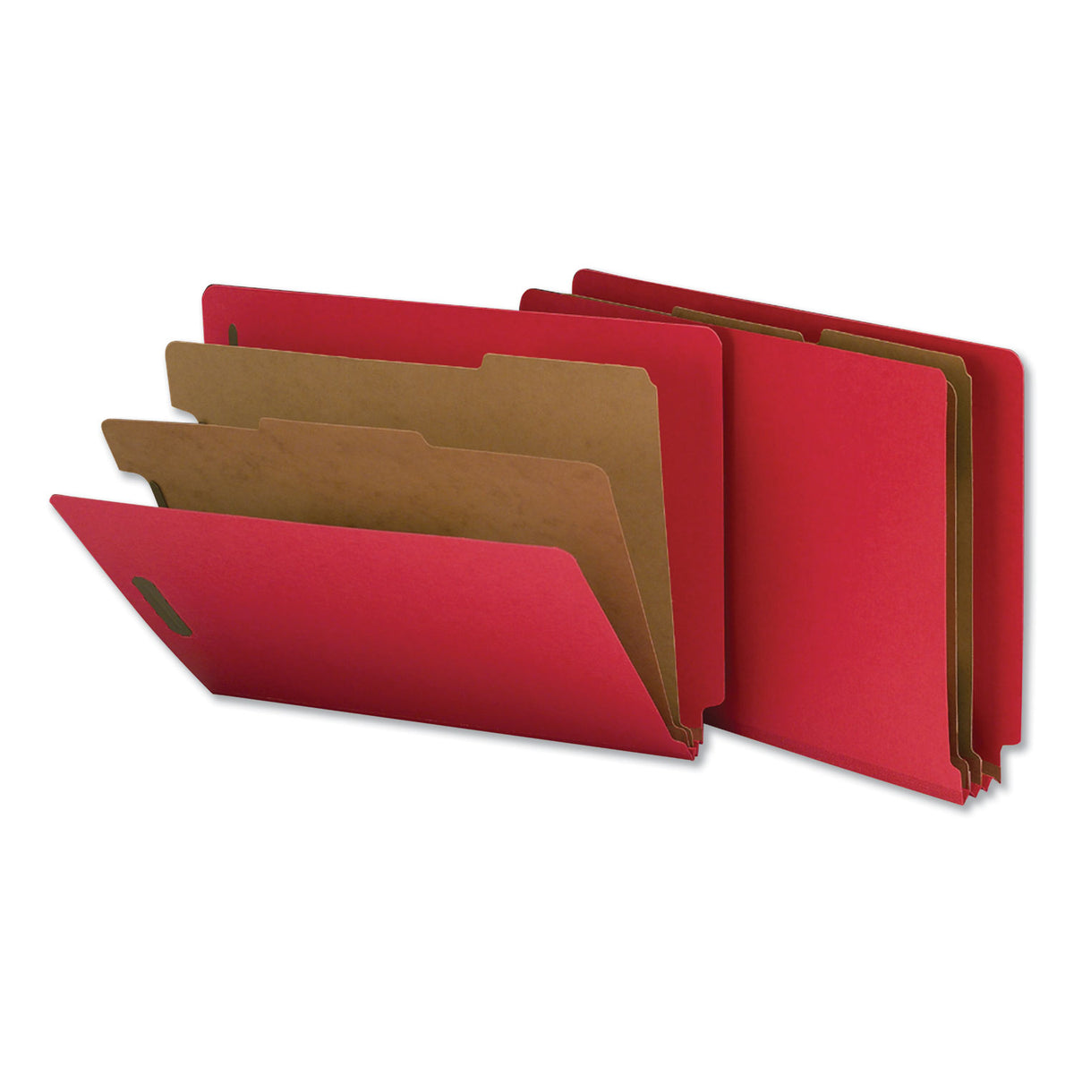 Deluxe Six-Section Colored Pressboard End Tab Classification Folders ...