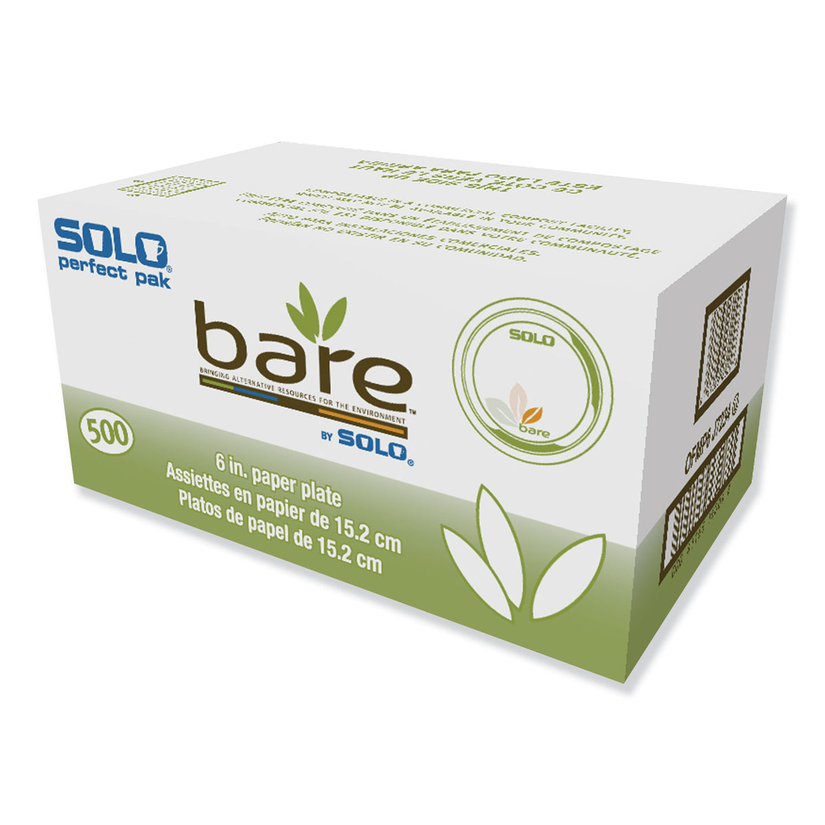 Bare Paper Eco-Forward Dinnerware, 6" Plate, Green/Tan, 500/Carton ...